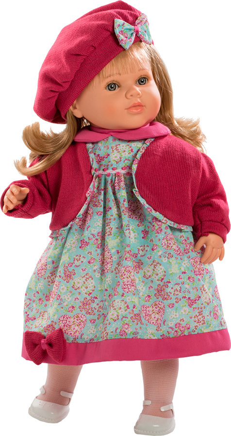 Lalka hiszpańska dziewczynka w berecie stojąca Carla 52 cm mówiąca i ...